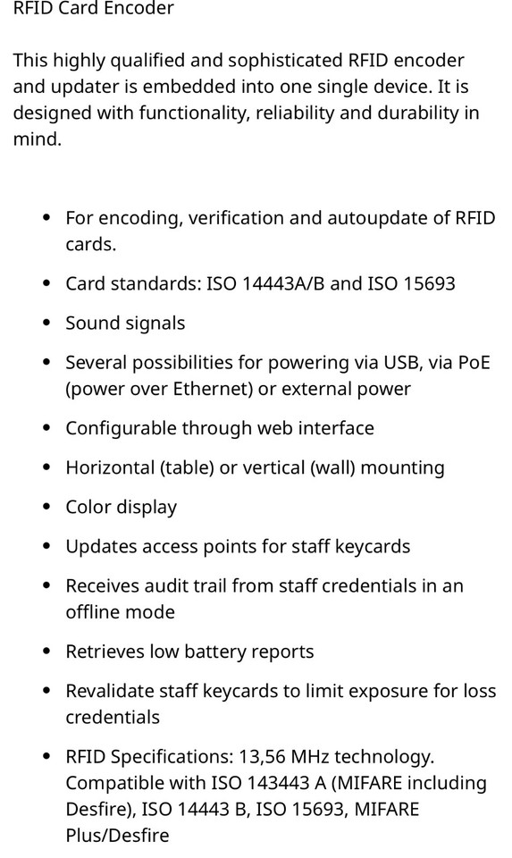 Assa Abloy - RFID ENCODER/UPDATER, COMPLETE, | eBay