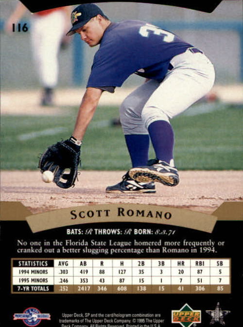 1995 SP Top Prospects #116 Scott Romano | eBay