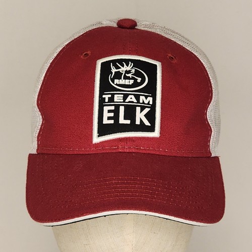 RMEF Team Elk (Rocky Mountain Elk Foundation) Red & White Snapback Hat ...