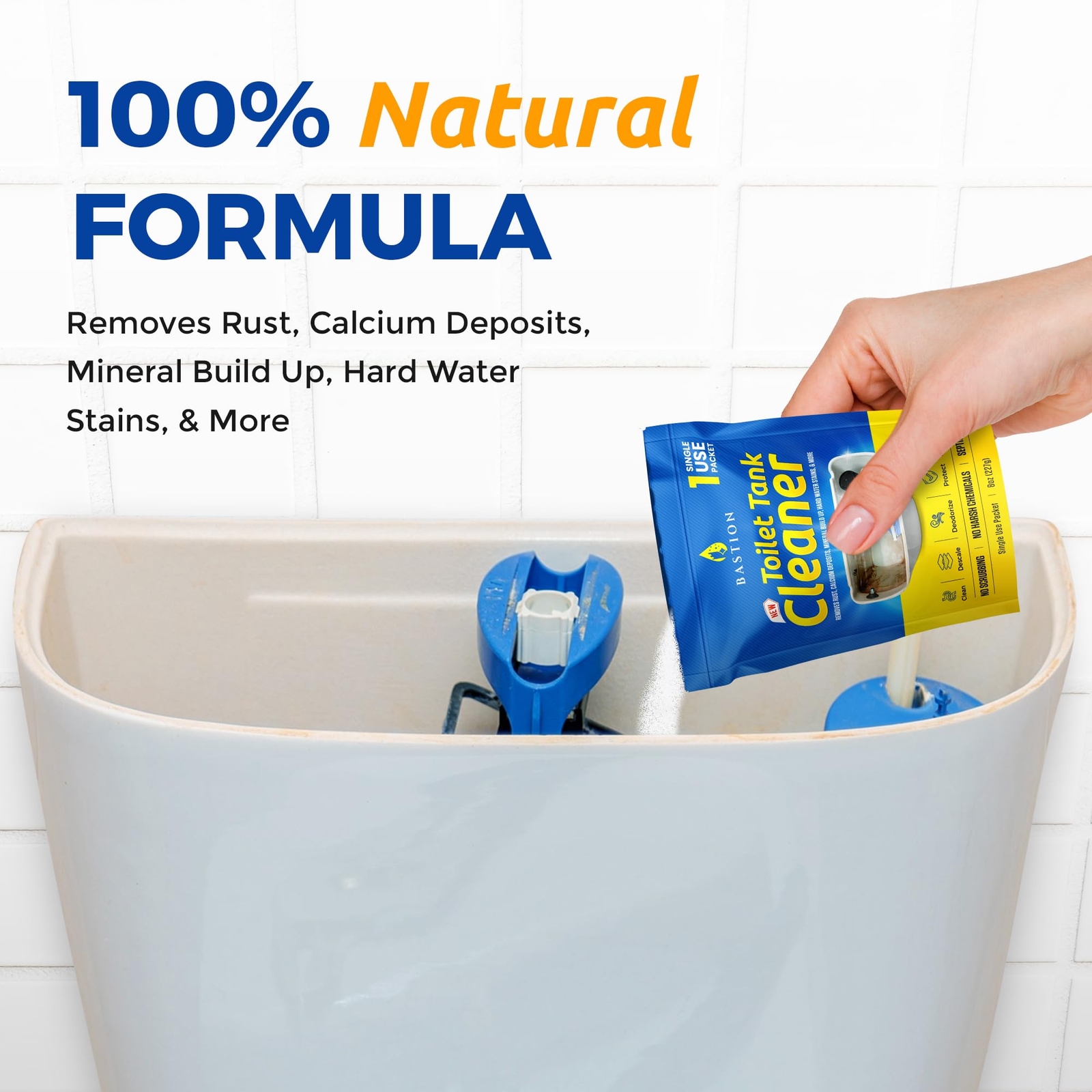 Toilet Tank Cleaner - 6-Uses. Removes Rust, Mineral Deposits, Hard ...