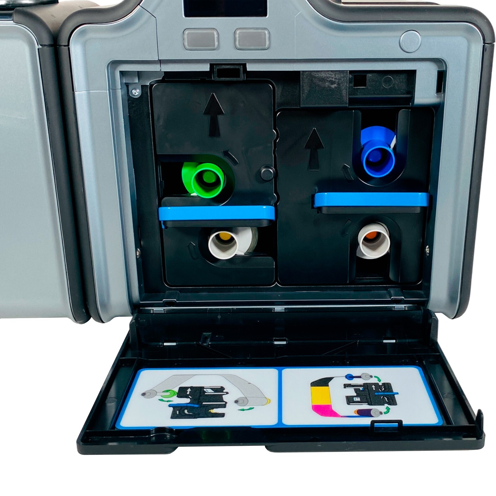 HID Fargo HDP5000 Dual-Side ID Card Printer & Flipper No Feeder with AC ...