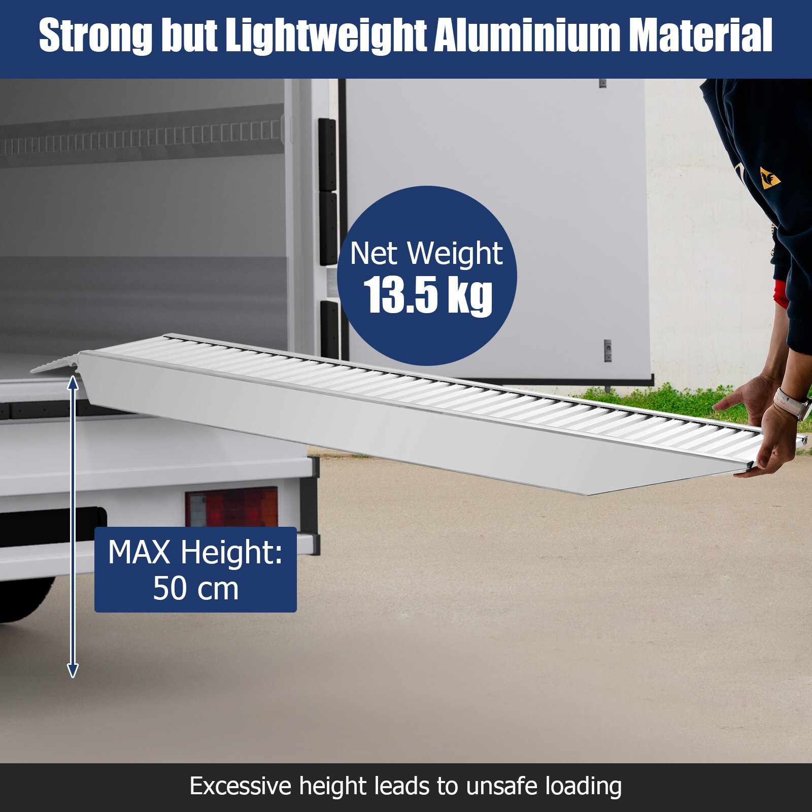 Heavy-duty Trailer Ramp Lightweight Universal Vehicle Loading Ramp ...