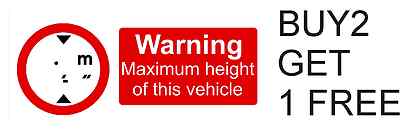 CAR VAN LORRY TAXI HGV TRUCK PERSONALIZED MAXIMUM HEIGHT OF VEHICLE ...