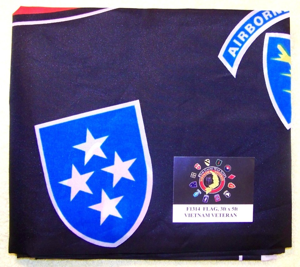 NEW: SUPER POLY FLAG - Vietnam Veteran, 3 ft. x 5 ft. (Eagle Emblems ...