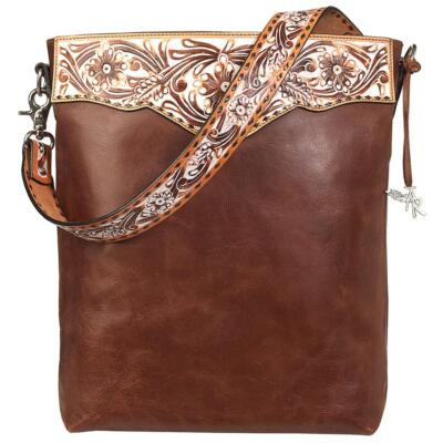 Angel Ranch Women Crossbody Bag Conceal Carry Buck Lace Stitch Brown ...