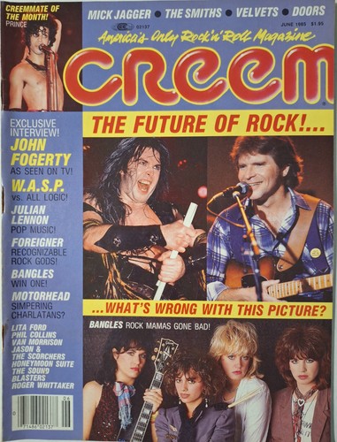 Creem Magazine (June 1985)WASP/Fogerty/Foreigner/Bangles/Julian Lennon ...