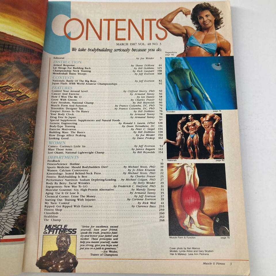 Joe Weider's Muscle & Fitness Magazine March 1987 Lynda Aldon & Gary ...