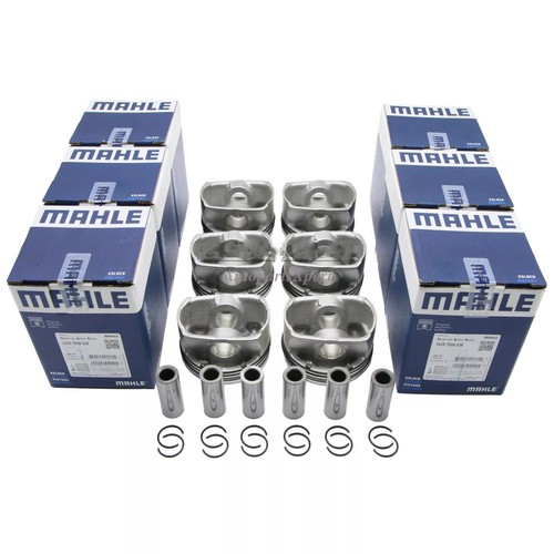 6 pcs OEM MAHLE Pistons & Rings Set for BMW E82 E88 E90 128i 328i 3.0L ...