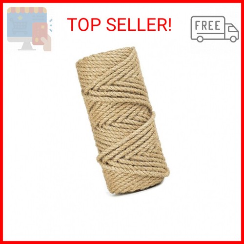 100 Feet 5mm Jute Twine, Heavy Duty Jute Rope, Natural Hemp Rope for ...