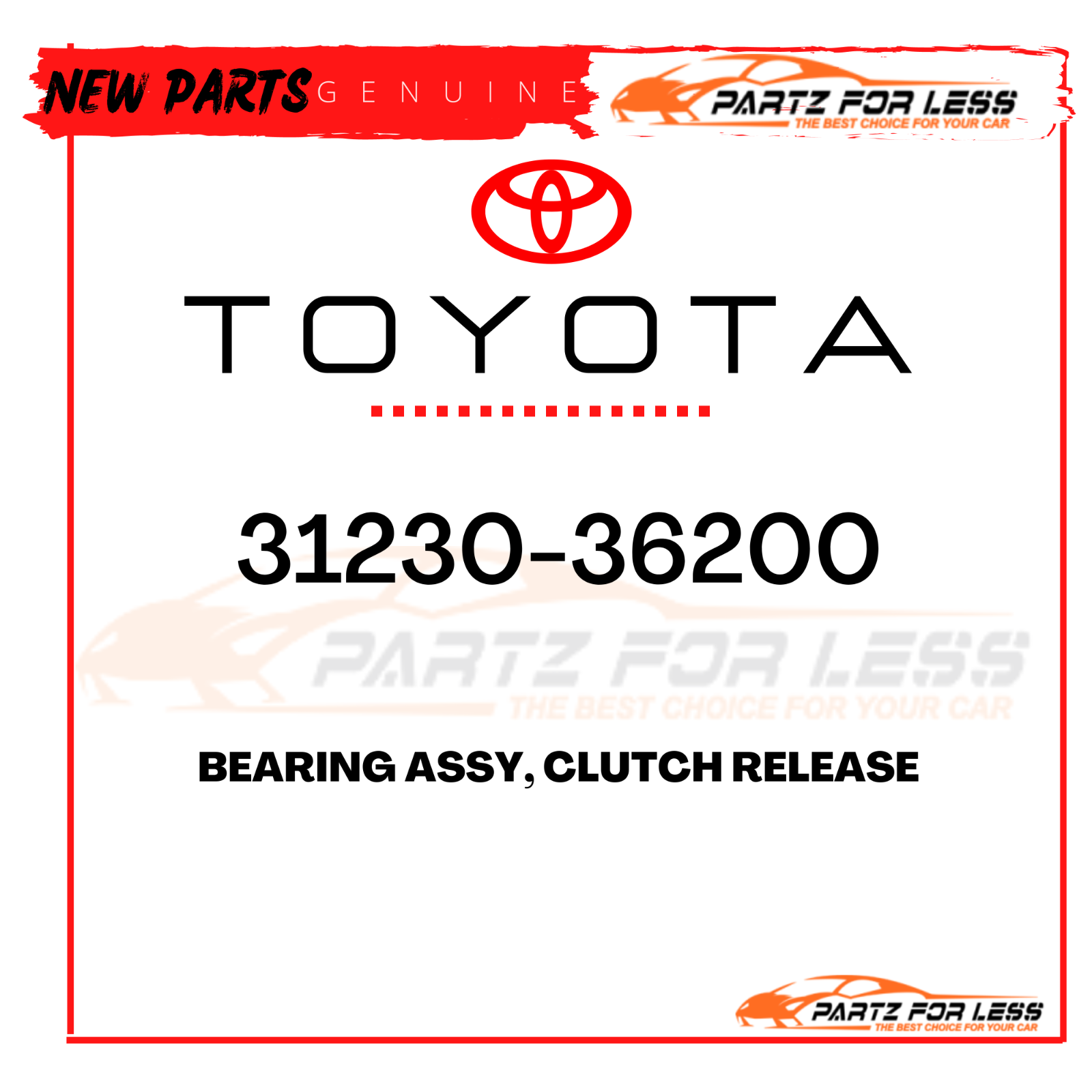 31230-36200 TOYOTA GENUINE BEARING ASSY, CLUTCH RELEASE 3123036200 NEW ...