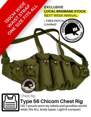 Type 56 Chicom Chest Rig, Vietnam War Rig 130cm fits ALL body types ...