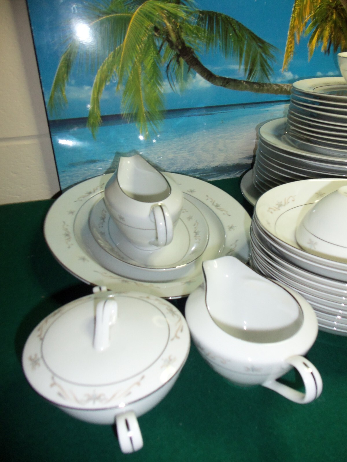 75 PCS SET OF FREMONT FINE CHINA 8089 FREMONT W/SILVER RIM | eBay