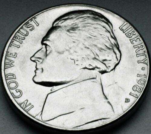 1981 D Jefferson Nickel - BU Coin Pulled from an OBW Roll | eBay