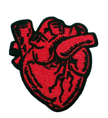 X-Ray Anatomical Heart Patch Embroidered DIY Iron On Applique Medical ...