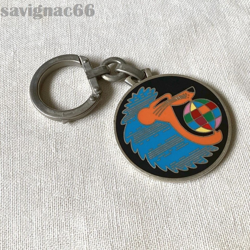 French 1976 Foire de Lyon Metal Keychain Herve Morvan Lion Design ...