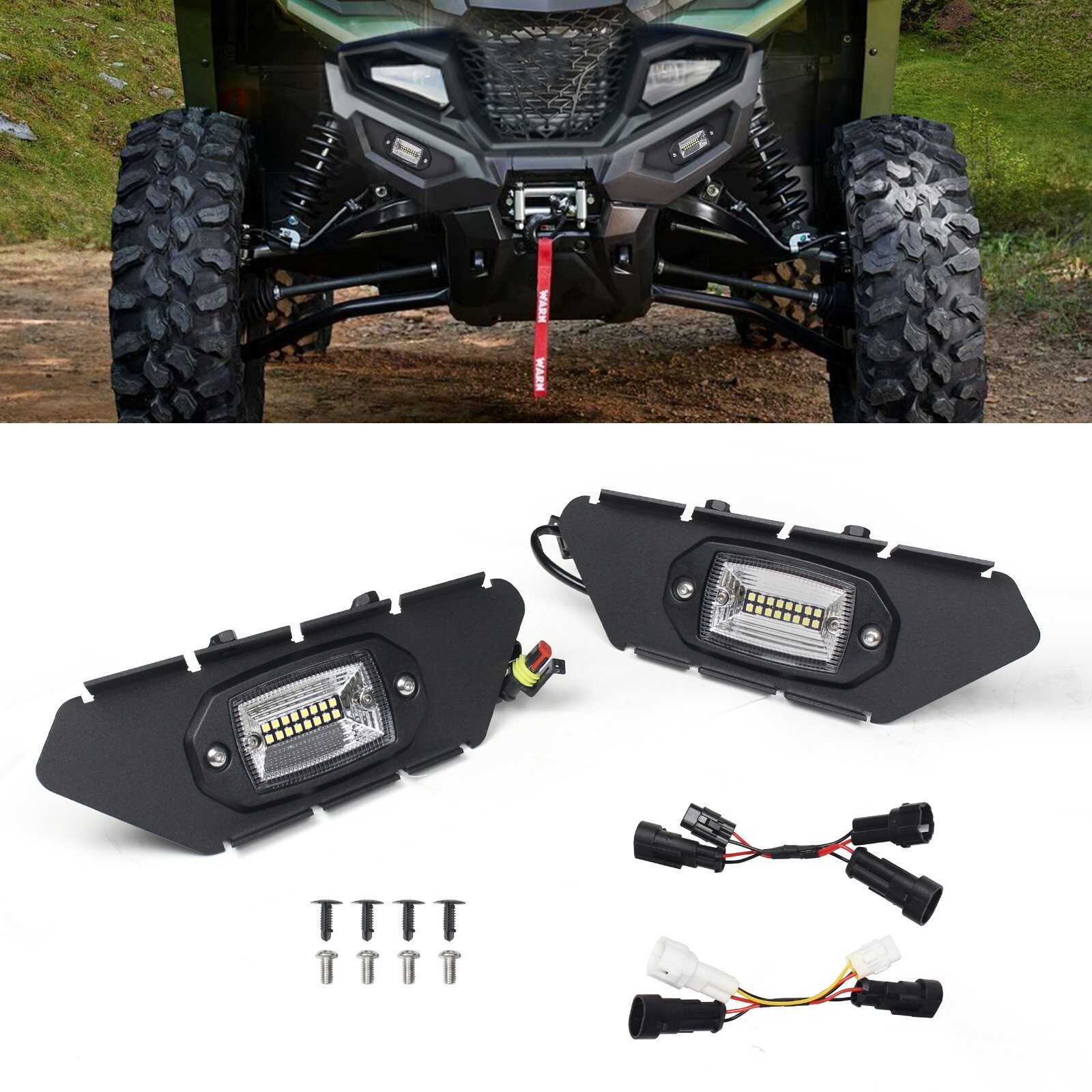 2pcs Front Bumper Lights Compatible with Yamaha RMAX2/RMAX4 1000 2021 ...