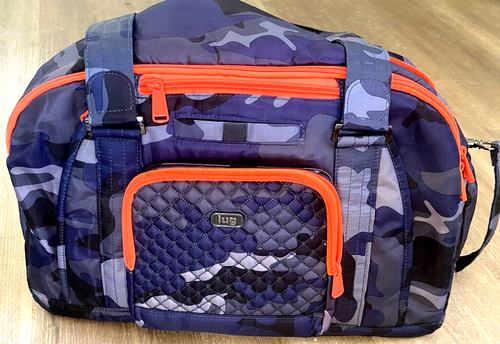 LUG Propeller Duffel Travel Carry On Overnight Gym Bag Quilted Blue ...