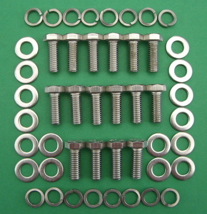 ROVER V8 - exhaust headers kit in stainless steel hex head bolts SD1 P6 ...