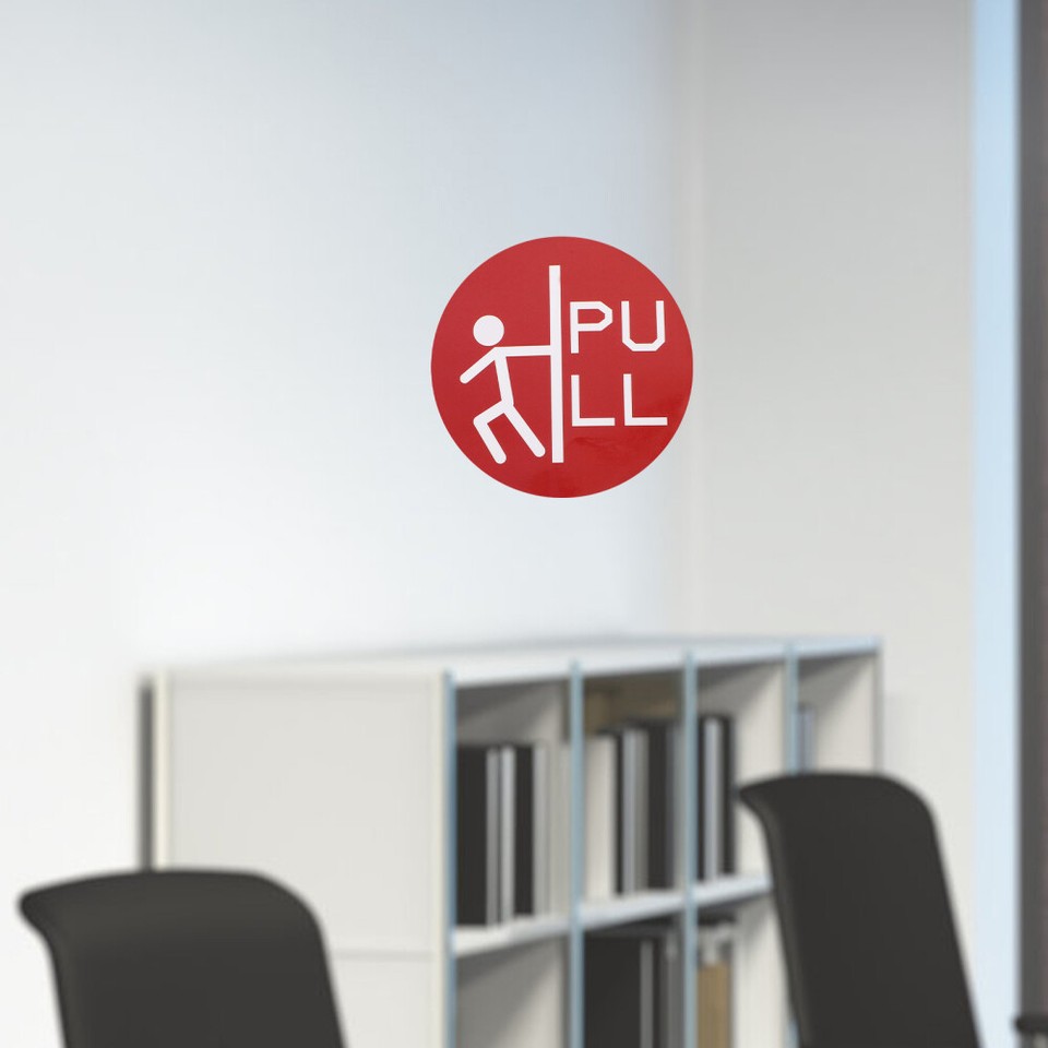 4 Pack Sliding Door Sticker Instructional Decals for Business Glass to ...