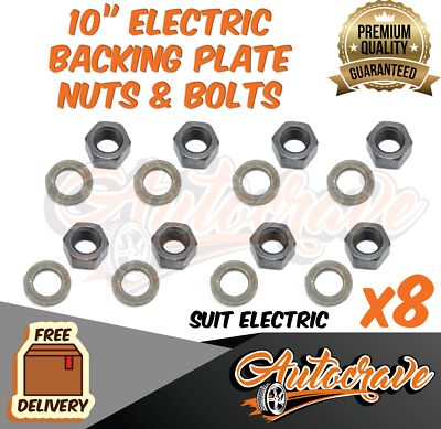 8 x 10" Trailer Electric Brake Backing Plate Hub Drum NYLOC MOUNTING ...