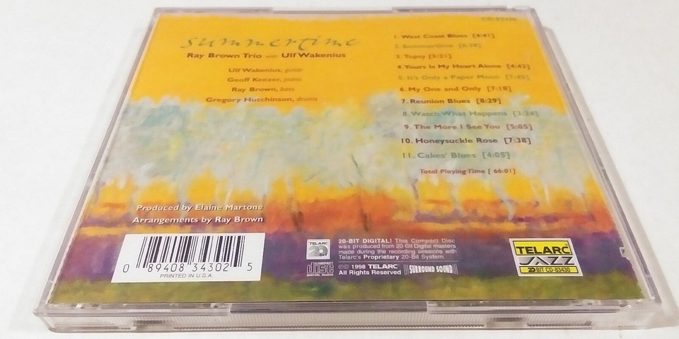 RARE - SUMMERTIME DTS 1998 COMPILATION CD TELARC JAZZ 20 BIT USA CD ...