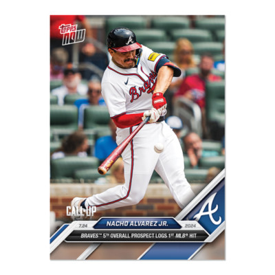 Nacho Alvarez Jr #466 RC Rookie DEBUT Card 2024 MLB TOPPS NOW Atlanta ...