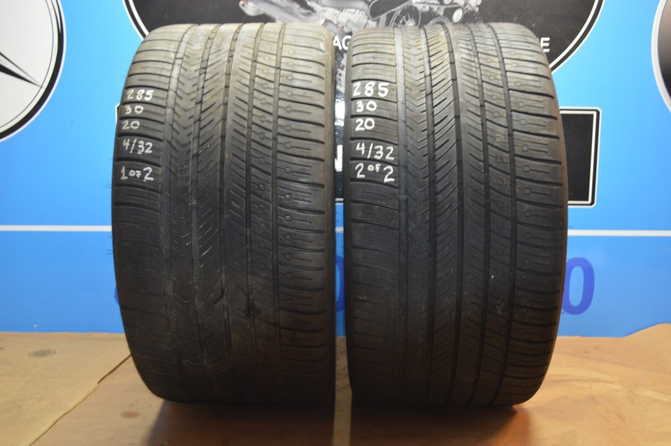 2 USED 285/30/20 MICHELIN PILOT SPORT TIRE 285-30-R20 99Y 4/32 | eBay