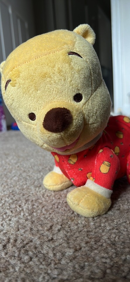 Disney Baby Pooh Bear Touch N Crawl Plush Toy Crawling Sing Talk Just ...