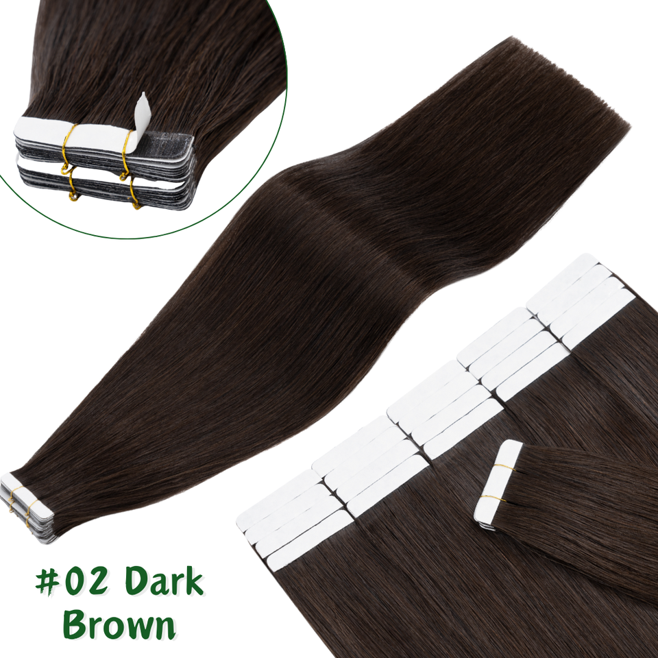 100G CLEARANCE 100% Real Remy Tape In Human Hair Extensions Skin Weft ...