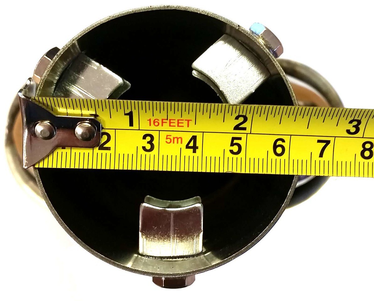 Twin Exit Exhaust Tail Trim Pipe Piece Up Swept Screw On Fits 45mm ...