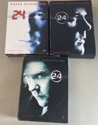 24 COMPLETE SEASON ONE, TWO, AND THREE KIEFER SUTHERLAND 3 BOXED SETS ...