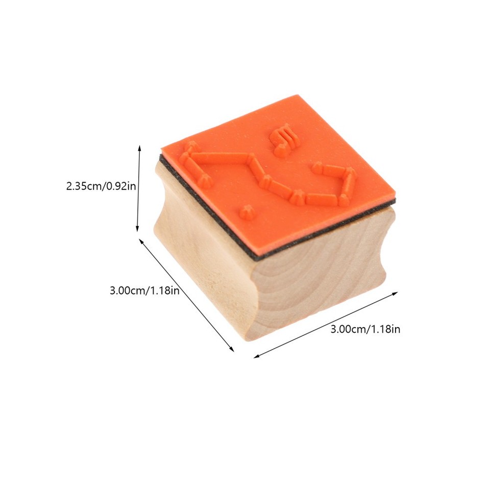 12 Pcs Mini Stamp Set Wood Block Kit DIY Scrapbook Stamps Decorative ...