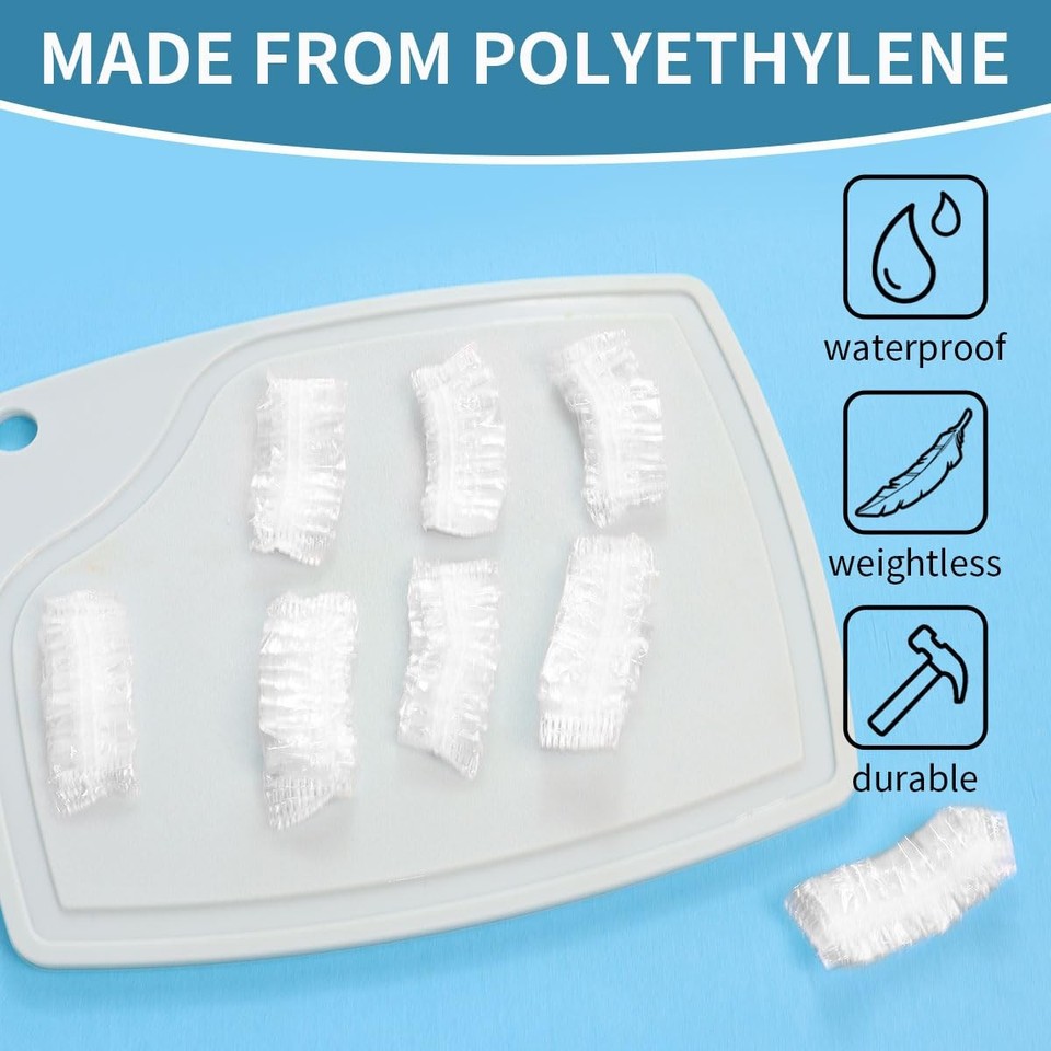 300pc Clear Disposable Ear Protectors Waterproof Ear Covers for Hair ...