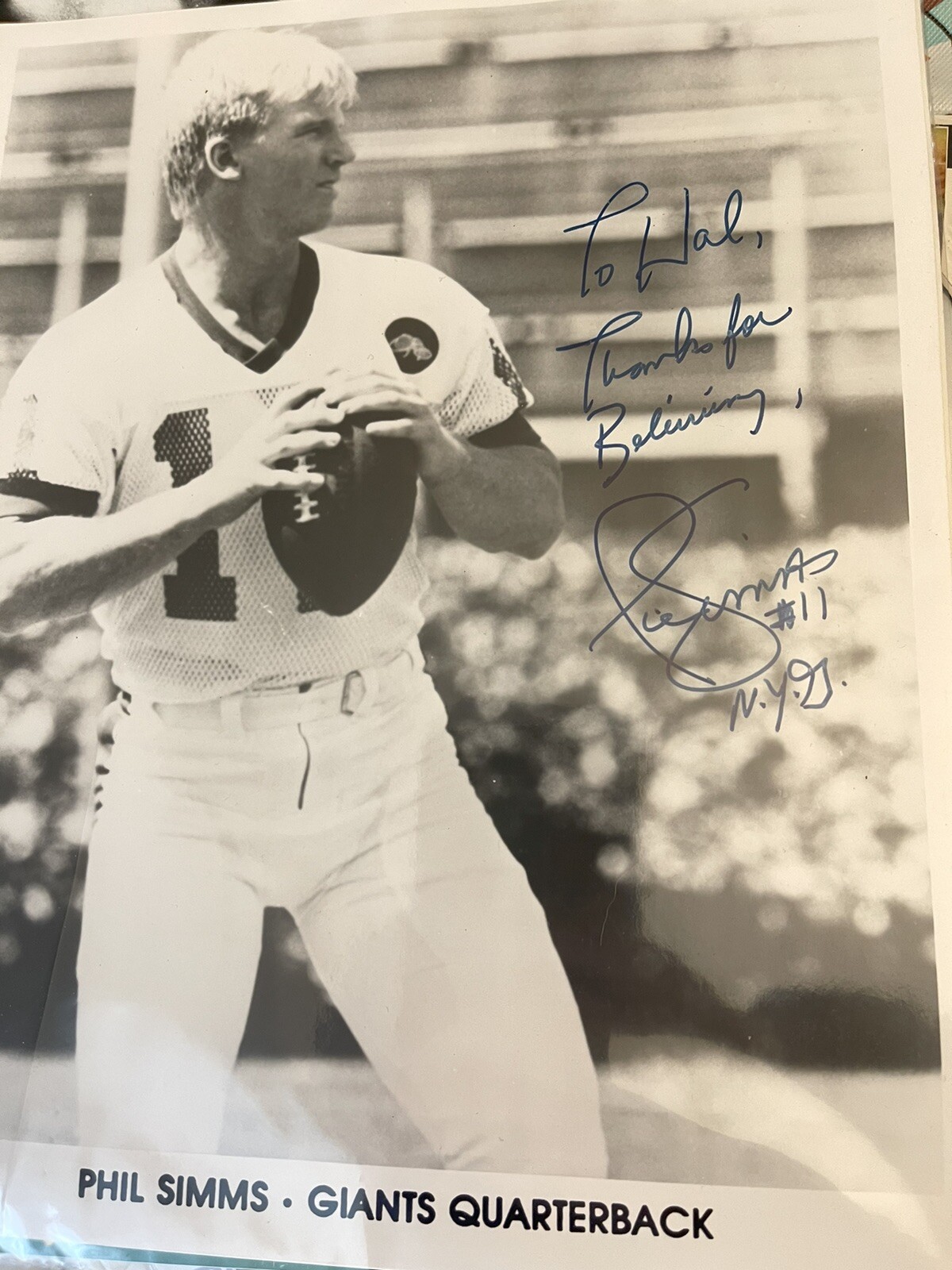 New York Giants Signed 8x10 Lot Autograph Phil Simms | eBay