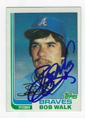 Bob Walk Autographed 1982 Topps Signed Baseball Card #296 Atlanta ...