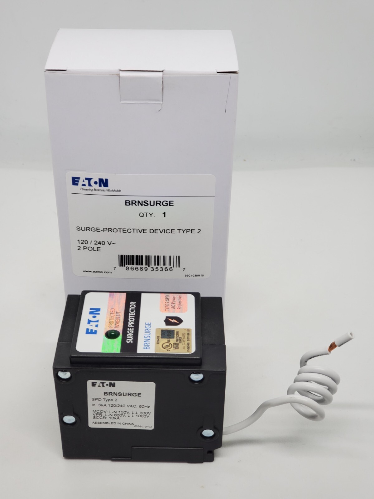 Eaton - BRNSURGE, Type BR, Surge Protection Device, 18kA, 120/240V ...