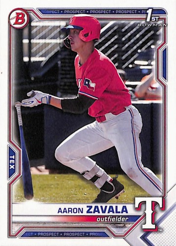 2021 Bowman Draft #BD-101 AARON ZAVALA Texas Rangers 1st Bowman | eBay
