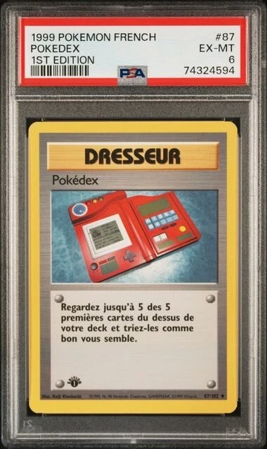 Vintage Pokemon Pokedex Trainer Card 87/102 Great Condition, 58% OFF