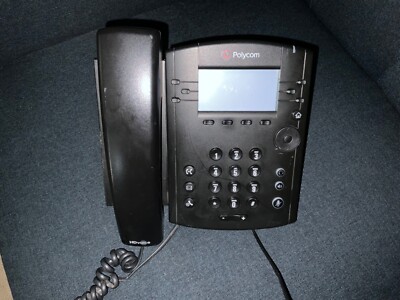 Polycom VVX 301 Wired Handset 6 Line IP Phone - Black With All Wires ...
