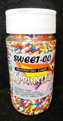 Diversion Safe Jar Sweet-Co. Decorating Candy Sprinkles 8oz Hide Gold ...