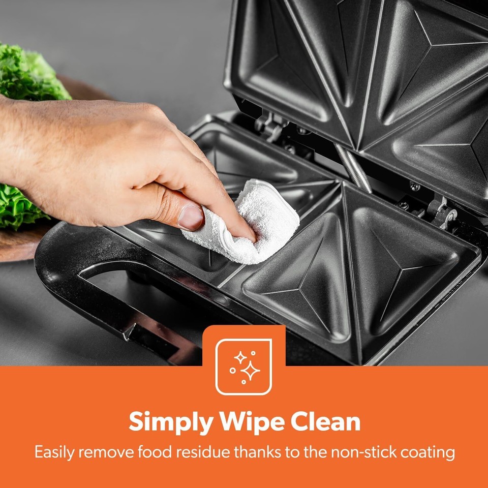 Deep Fill Toaster Machine Toastie Sandwich Maker Cool Touch Handle Easy ...