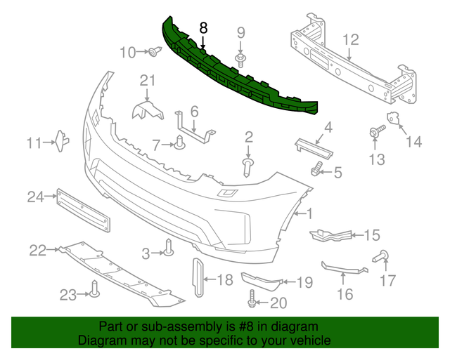 OEM Land Rover Discovery V L462 Front Bumper Bracket LR083117 Genuine ...