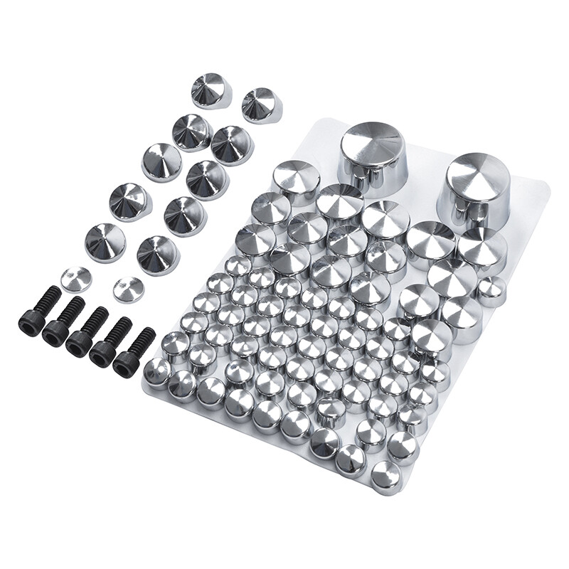 Chrome ABS Bolt Toppers Caps Cover Set Fit For Harley Softail Twin Cam ...