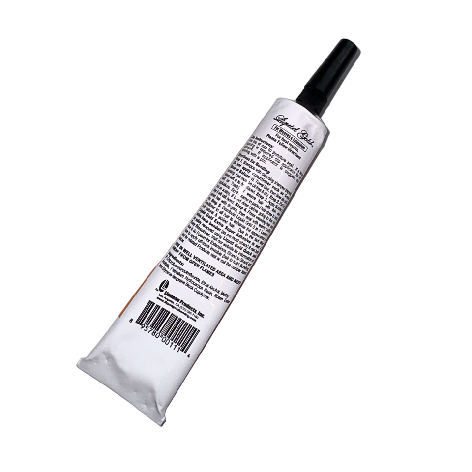3 x Liquid Gold Glue 1 oz Tube Hair Extension Fusion Bonding Glue ...