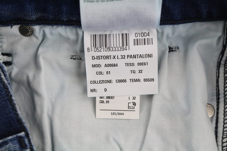 Diesel D-ISTORT-X 09E61 Men's Jeans W32/L32 Mid Waist Skinny Antique ...