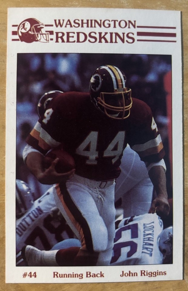(20) JOHN RIGGINS 1985 Frito Lay Police Washington Redskins Football ...