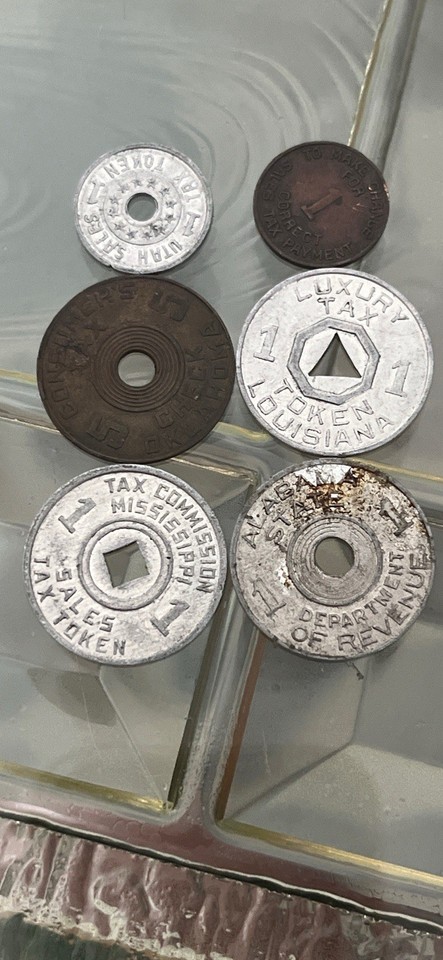 State 6 Tax Token Lot - Alabama, Louisiana, Mississippi, Utah | eBay
