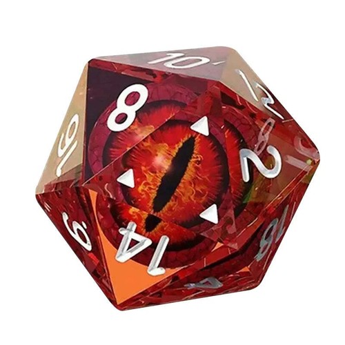 Red Dungeons and Dragons DND Dice - Single Sharp Edge Resin dice ...