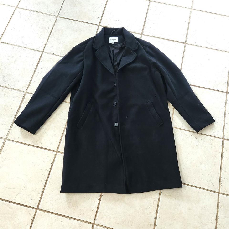 NEW Men's Large Goodfellow & Co. black overcoat jacket | eBay