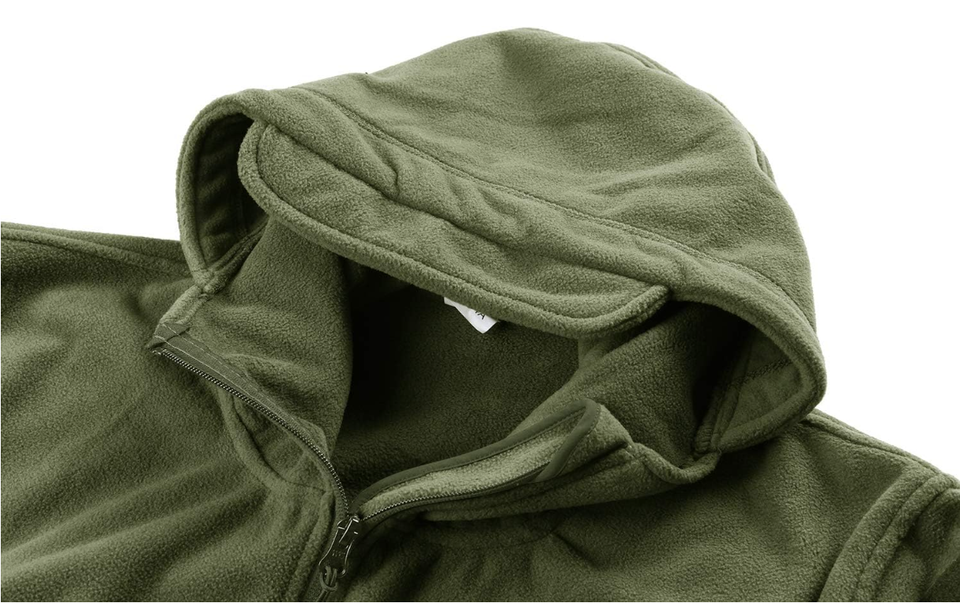 Mens Warm Fleece Jacket Full Zip Bearskin Tactical Winter Coats ...